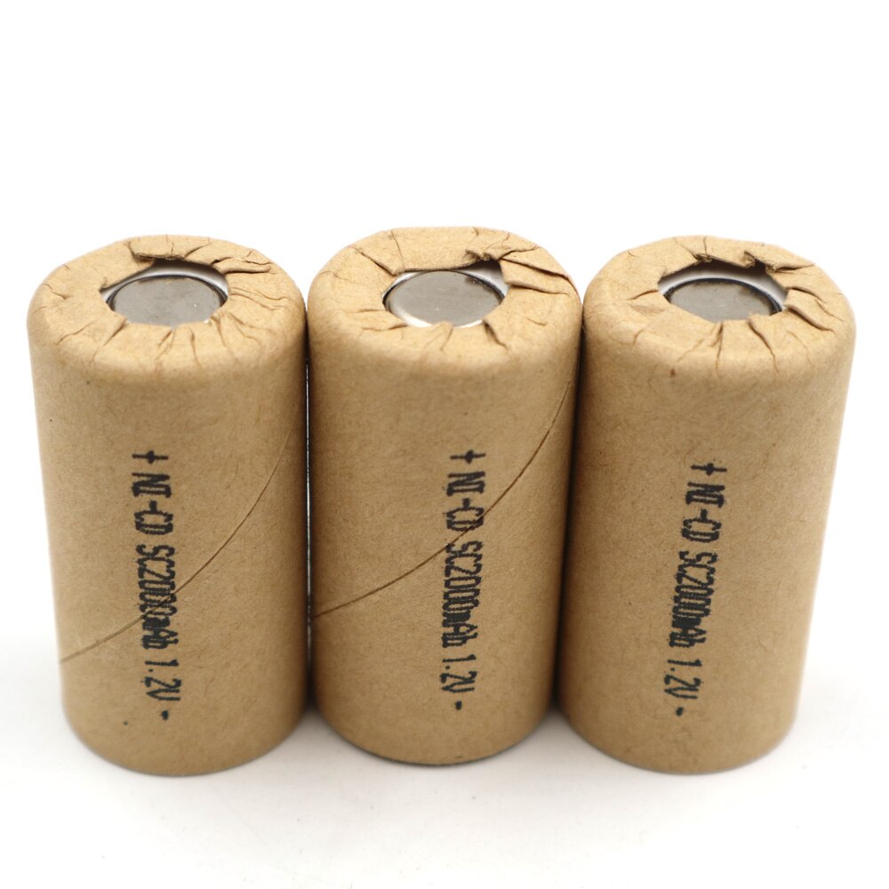 Ni-CD SC2000mAh 5pcs SC2.0Ah rechargeable battery ... – Vicedeal