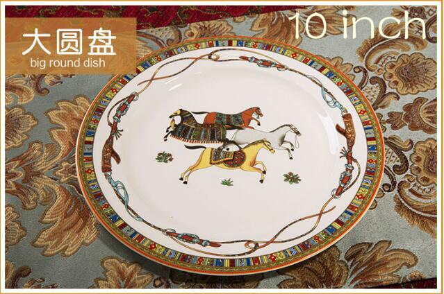 European-Style Bone China Ceramic Plate Set Dinner... – Grandado