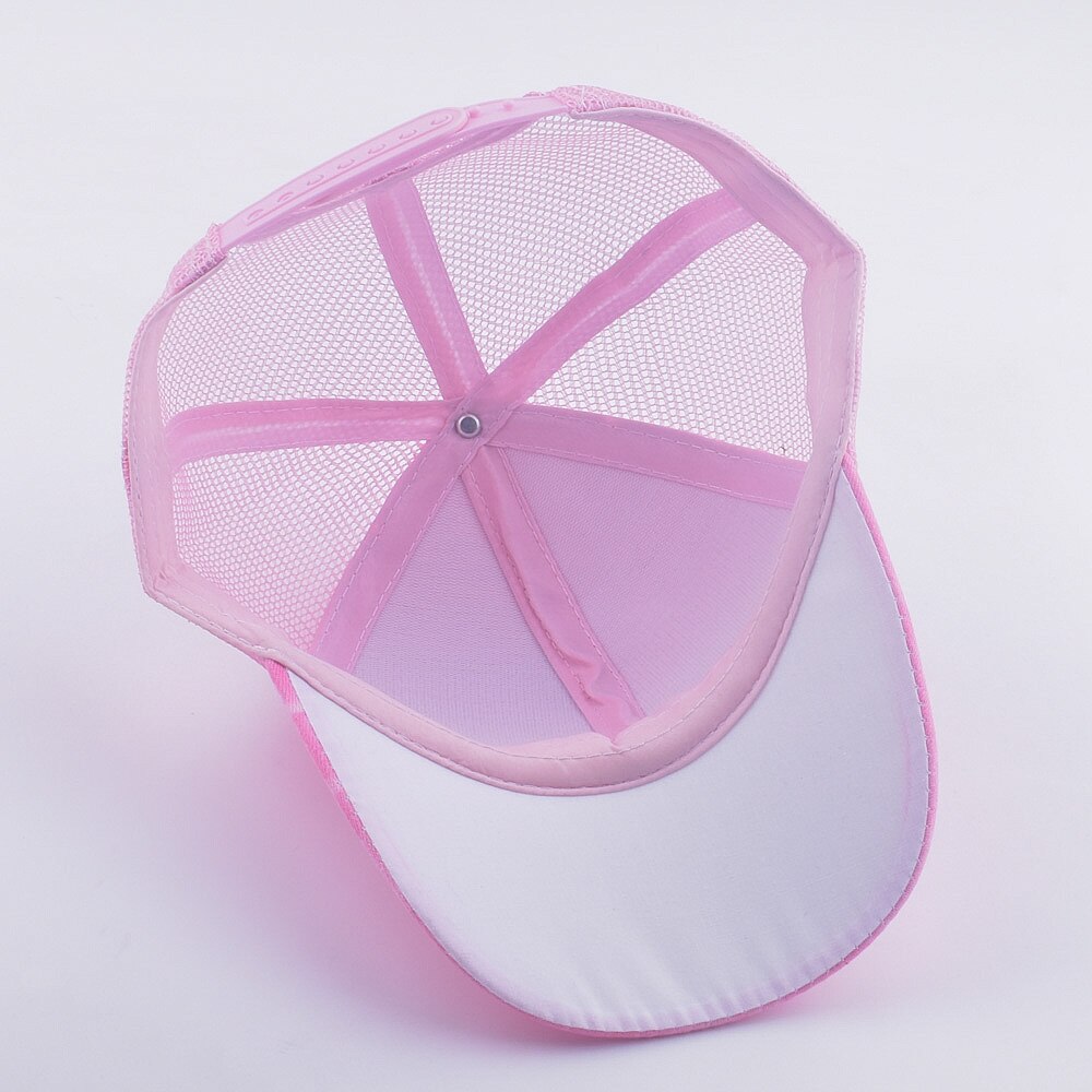 Ages 2-8 Girls Pink Summer Mesh Baseball Cap for K... – Grandado