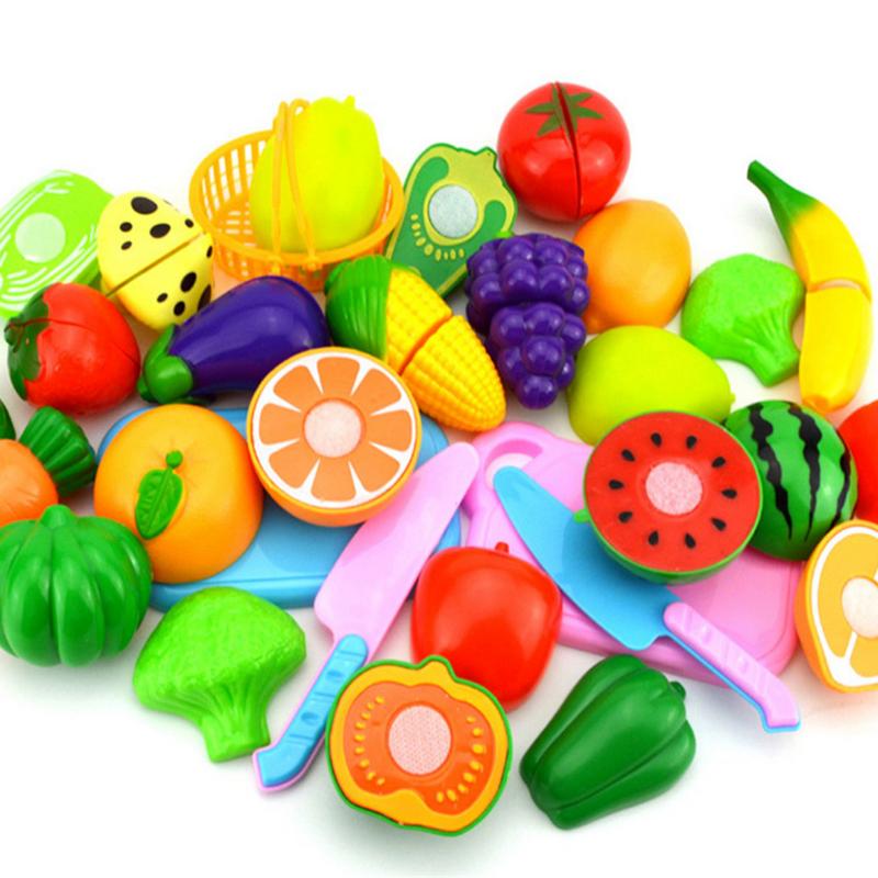 DIY Pretend Play Baby Kitchen Plastic Food Toy Cut... – Grandado