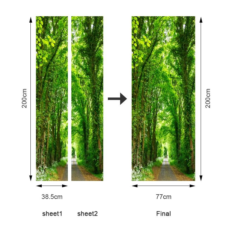 Winter Snow Scenery Door Decor 3D Sticker Color Do... – Grandado