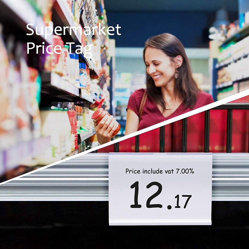 50Pcs Clear Plastic Label Holder Price Tag, Shelf ... – Grandado