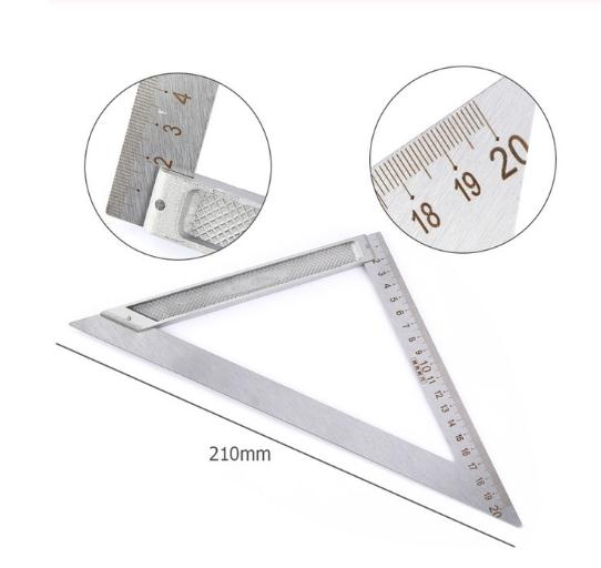 12 inch Metric Aluminum Alloy Triangle Angle Ruler... – Grandado