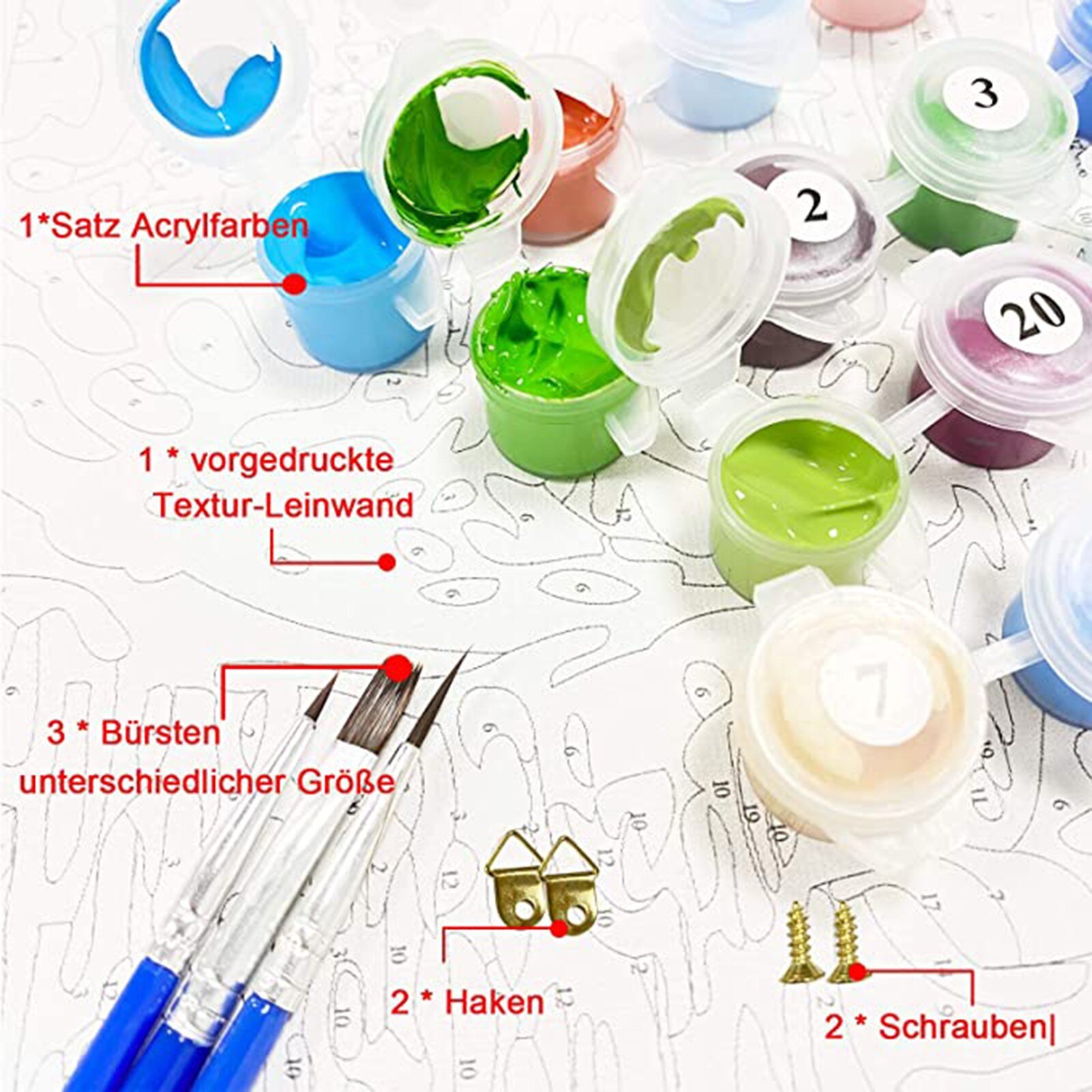 Acrylic Paint By Numbers Set Oil Painting For Adul... – Grandado