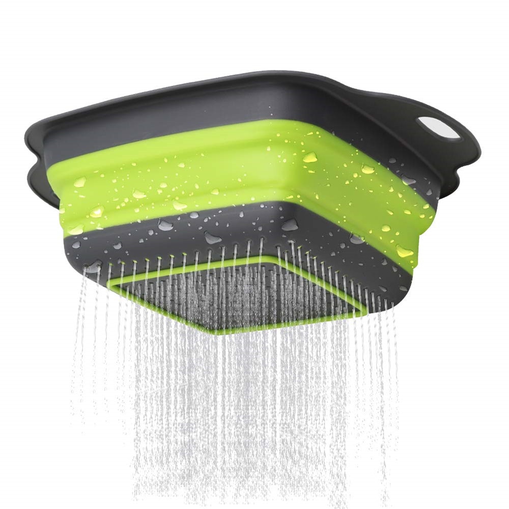 Vouwen Afvoer Mand Plastic Zeef Drain Filter Groen... – Grandado