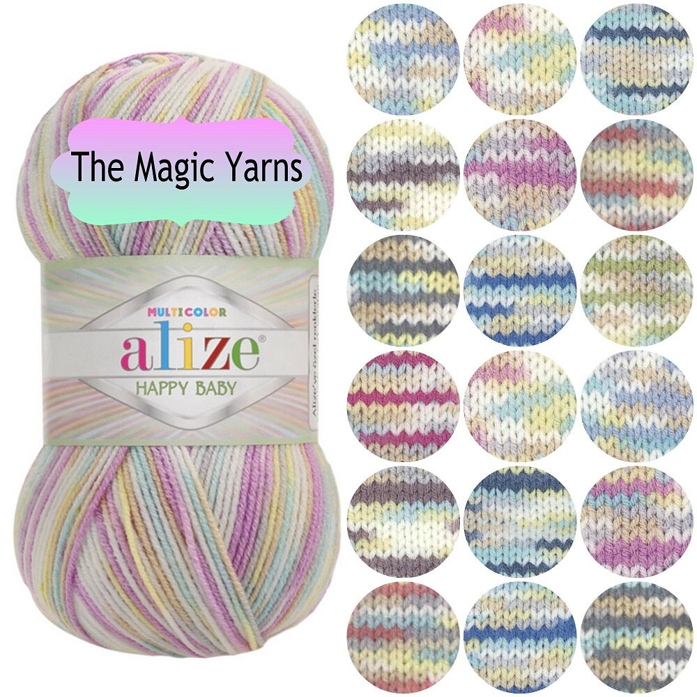 Alize Happy Baby Multi color Baby knitting yarn DI... – Grandado
