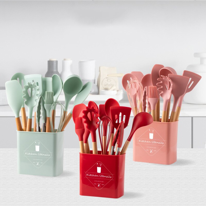 Siliconen Keukengerei Kookgerei Set Non-stick Kook... – Vicedeal