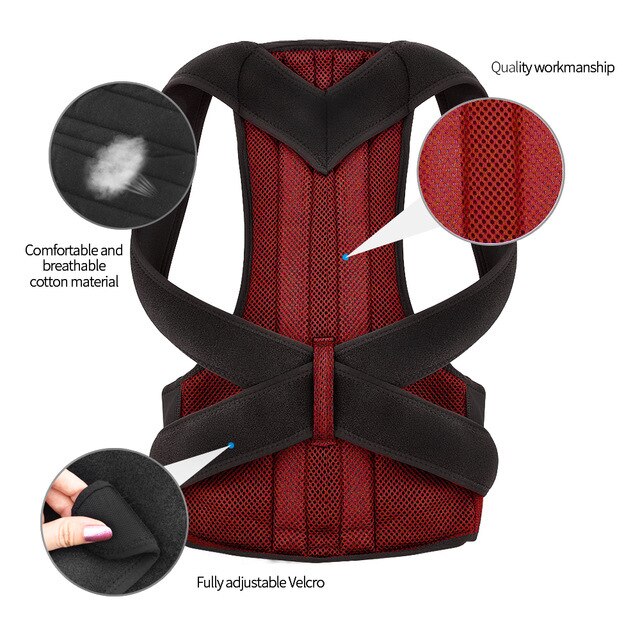 Adjustable Posture Corrector Back Support Shoulder... – Grandado