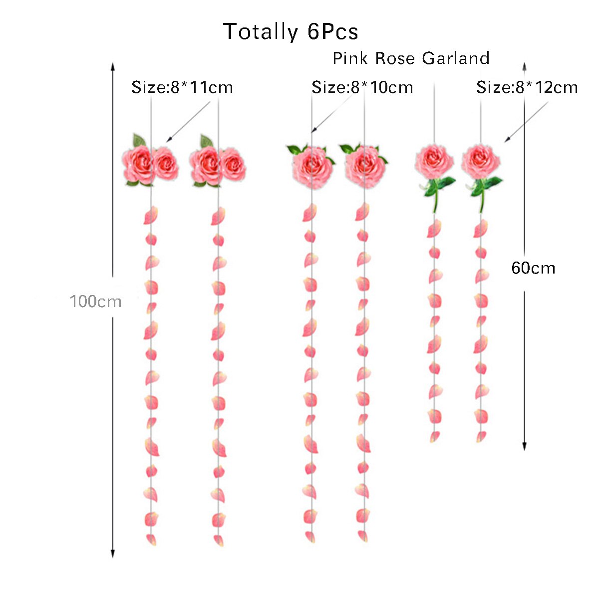 Paper Rose Flower Petal Garlands Streamers Bachelo... – Grandado