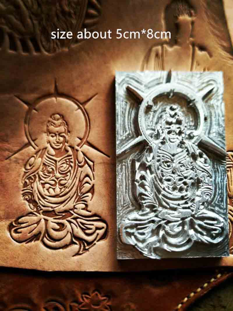Buddha series pattern Hand-work unique leather wor... – Vicedeal