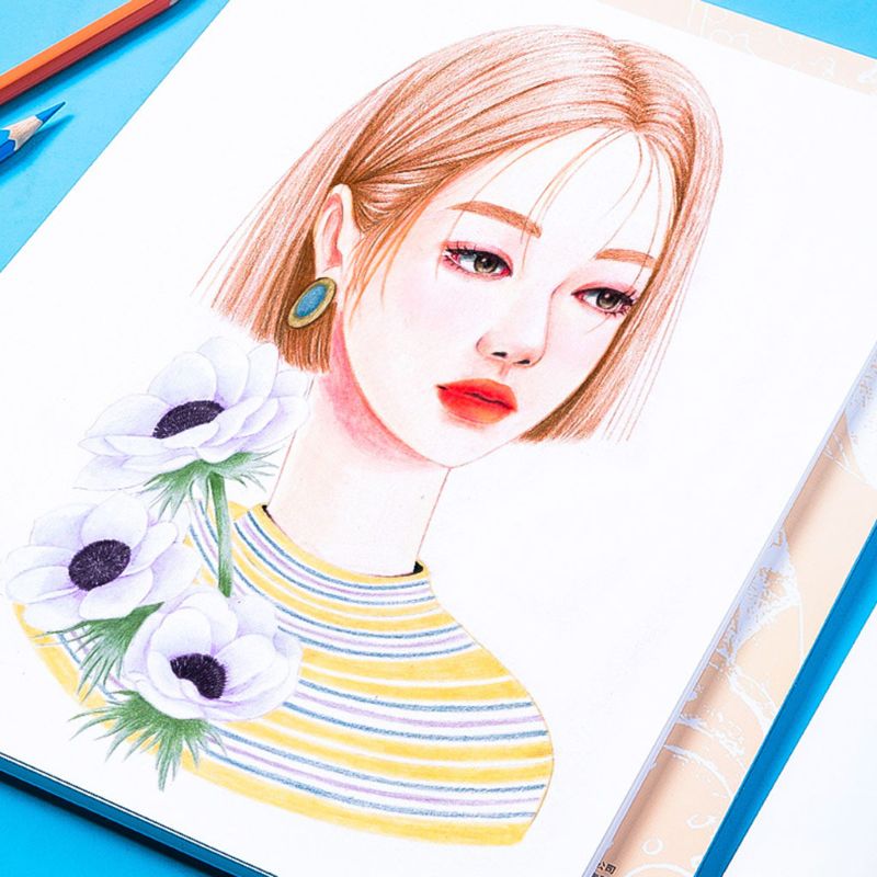 A4 Watercolor Oil Color Pencil Pad 200gsm Sketchbo... – Grandado