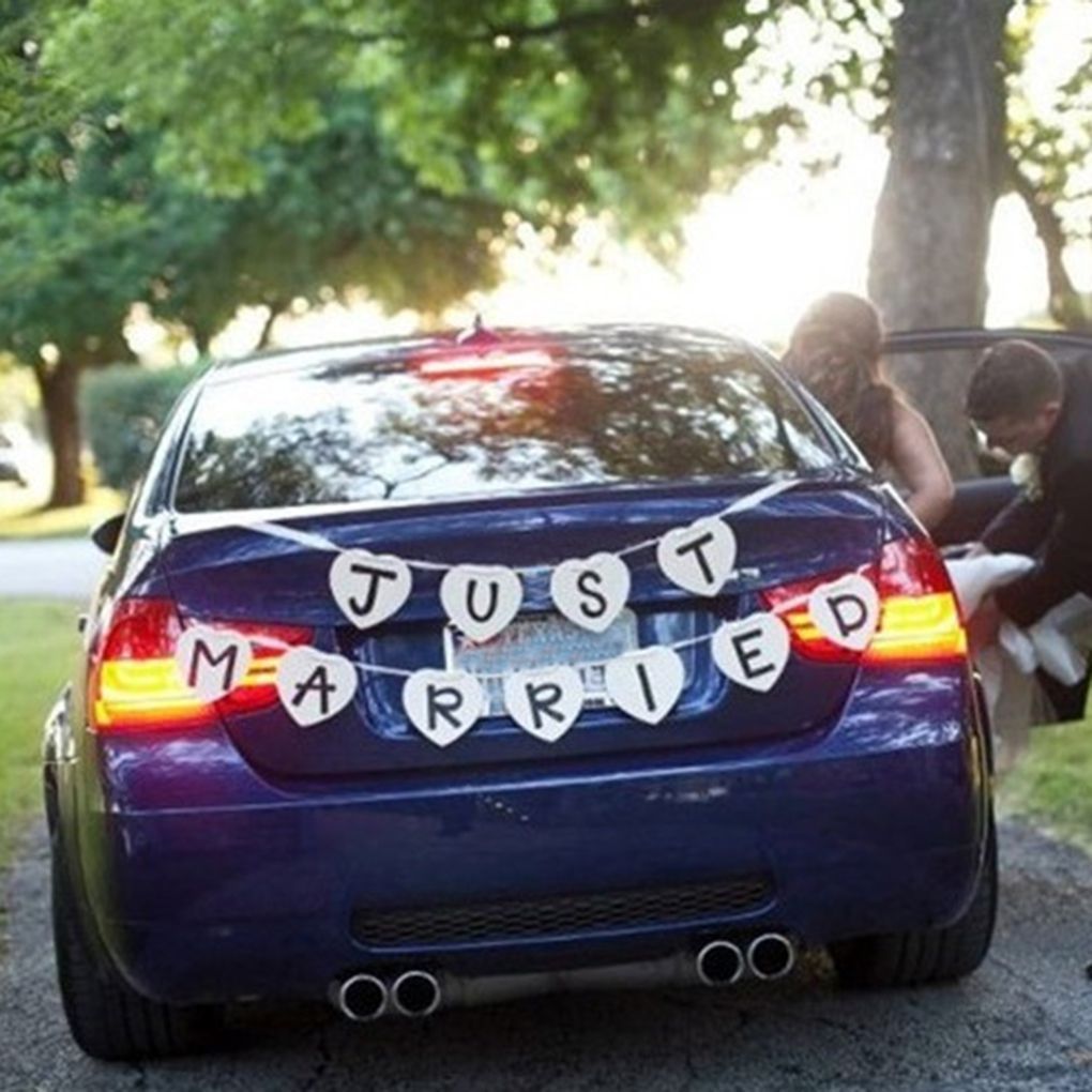 Just Married Wedding Car Cling Decal Sticker Windo... – Vicedeal
