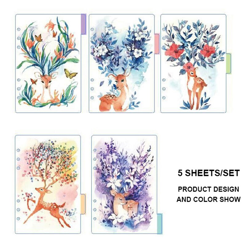 5 Stks/set 6 Gaten A5 A6 Notebook Filler Spiraal P... – Grandado