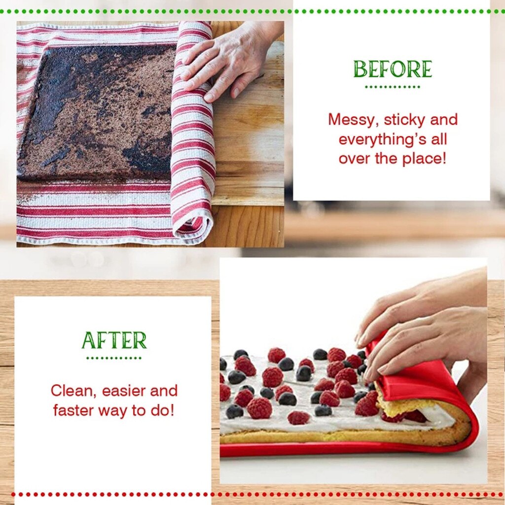 Bakeware Cake Roller Baking Mat Flexible Soft Cake... – Grandado
