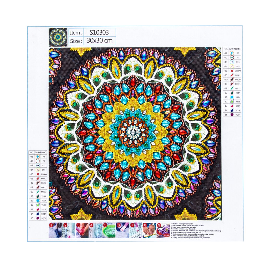 5D DIY Special Shaped Diamond Painting Mandala Kit... – Grandado