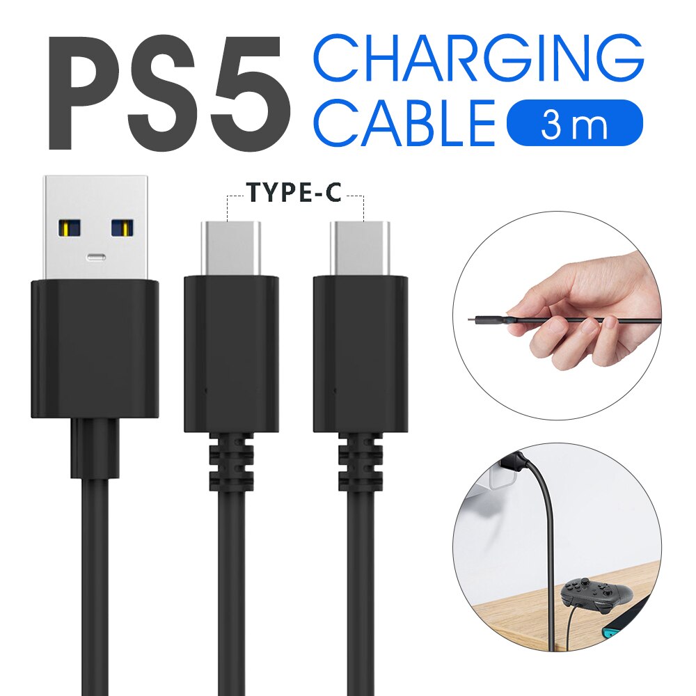 Data Line Charging Line Charging Cable 3M for PS5 ... – Grandado