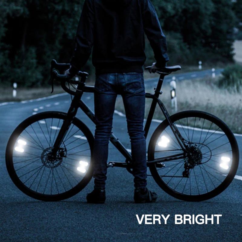 4/8Pcs Reflective Safety Self Adhesive Decals Bike... – Grandado