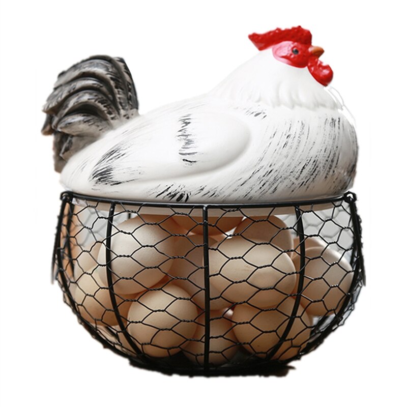 Keramik Eierhalter Huhn Draht Eierkorb Obstkorb Sa... – Grandado