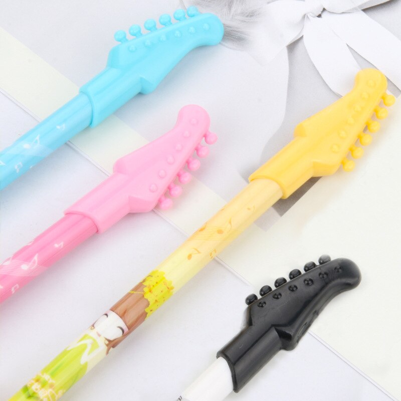 1 PC Guitar Gel Pen 0.38mm Black Korean Stationery... – Vicedeal