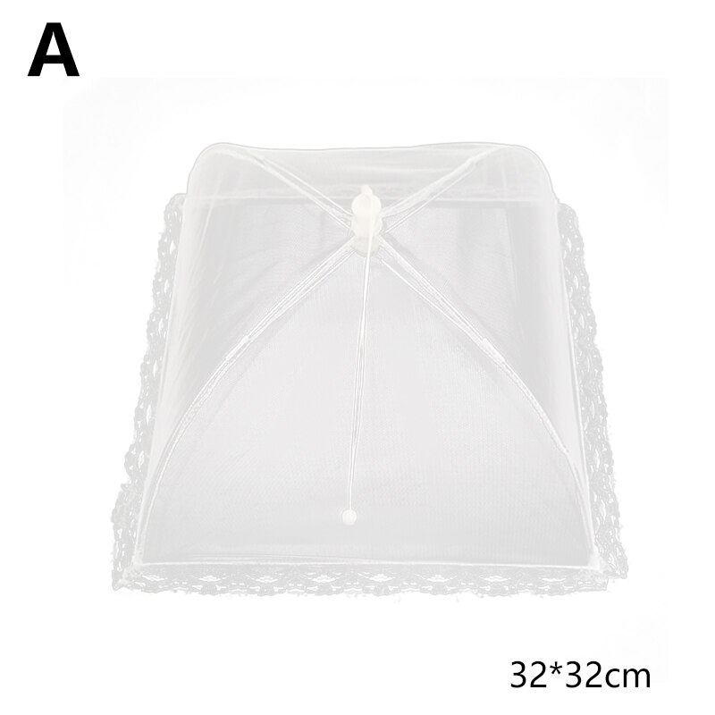 White Food Cover Lace Square Folding Removable Ant... – Vicedeal