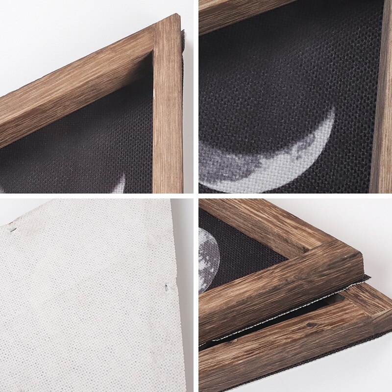 3 Pack Rustic Wall Moon Phases Decor Wood Moon Sig... – Grandado