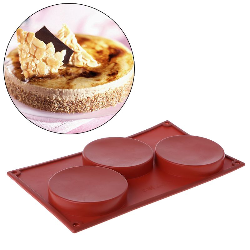 3-Cavity Large Round Disc Candy Silicone Shallow C... – Grandado