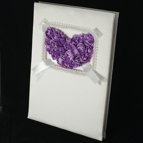 White Color Wedding Guest Signature Book with Love... – Vicedeal