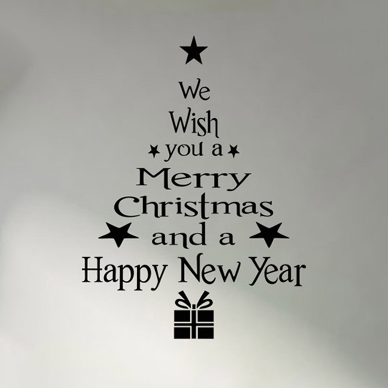 Merry Christmas Shop Window Wall Sticker Decals Wa... – Grandado