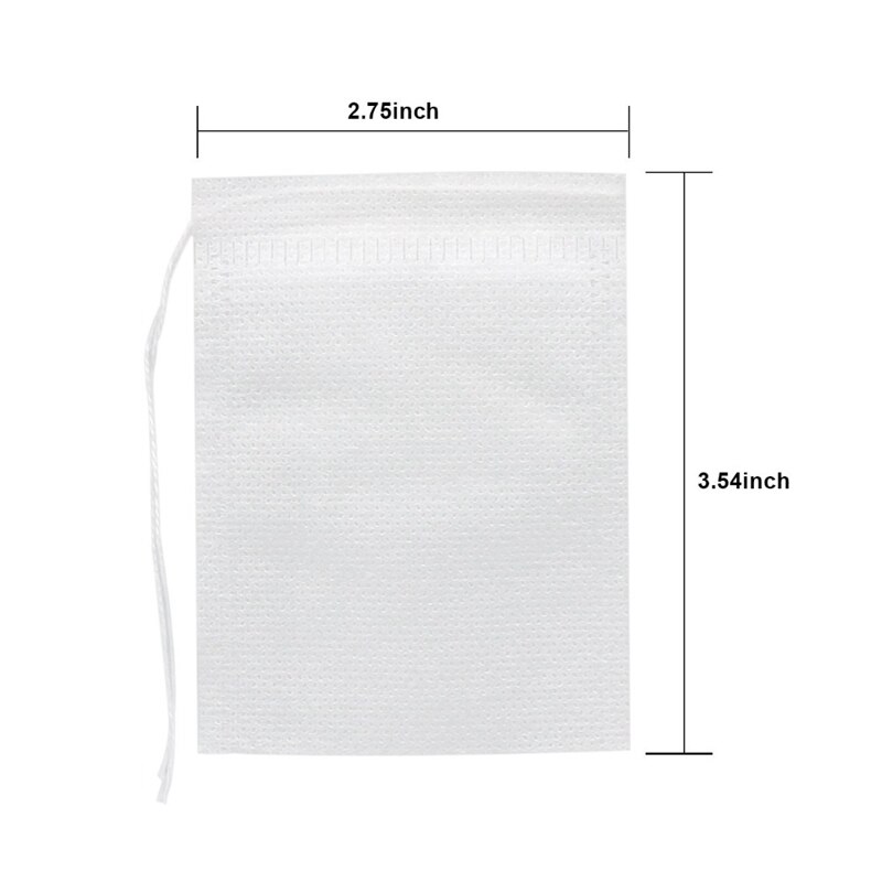 100Pcs/Lot Disposable Empty Tea Bags 5.5x7cm Draws... – Grandado
