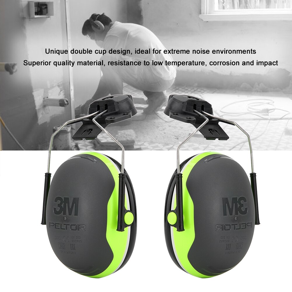 Safety Ear Muffs Hearing Protection Cap Helmet Har... – Vicedeal