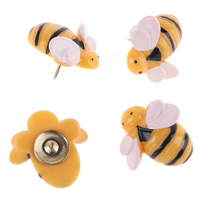 30 Pcs Decorative Cute Bees Thumb Tacks ThumbNails... – Grandado