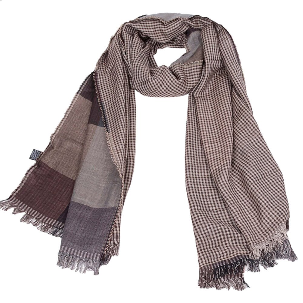 Men ladies Luxury Brand Tartan Scarf Wrap Plaid Co... – Grandado