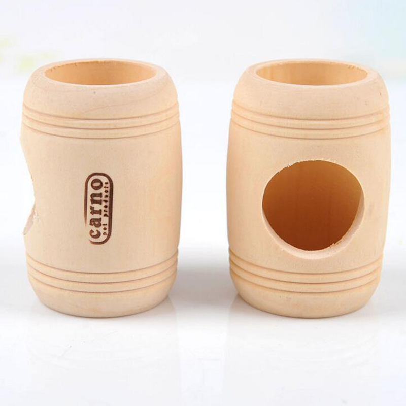 Natural Wooden Barrel Wine Cask Shape Hamster Hous... – Grandado