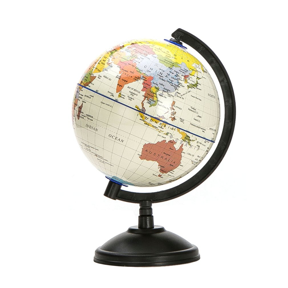 20cm blanc carte du monde Globe avec support pivot... – Grandado