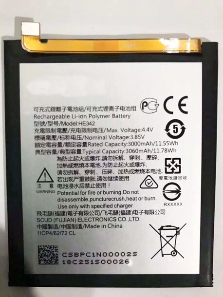 Original HE342 3060mAh Battery For Nokia X6 6.1 Pl... – Grandado
