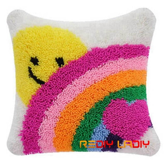 Klink Haak Kussen Kits Regenboog Hart Kussensloop ... – Grandado