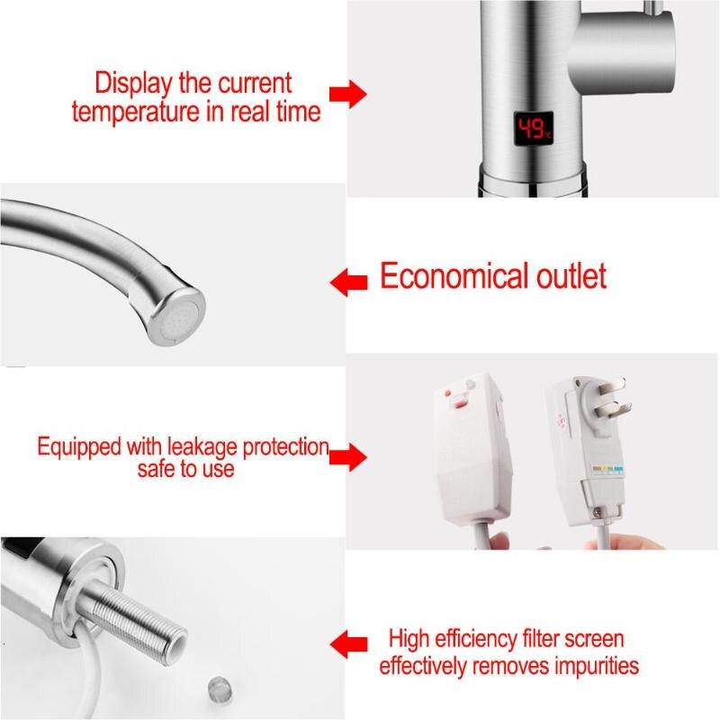 Stainless Tap Instantaneous Water Heater Faucet wi... – Grandado