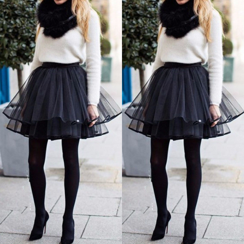 Vrouwen Rok Mode Hoge Taille Korte Tule Onregelmat... – Vicedeal