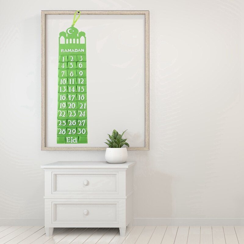 Ramadan Calendar Mubarak Kareem Countdown Felt Cal... – Grandado