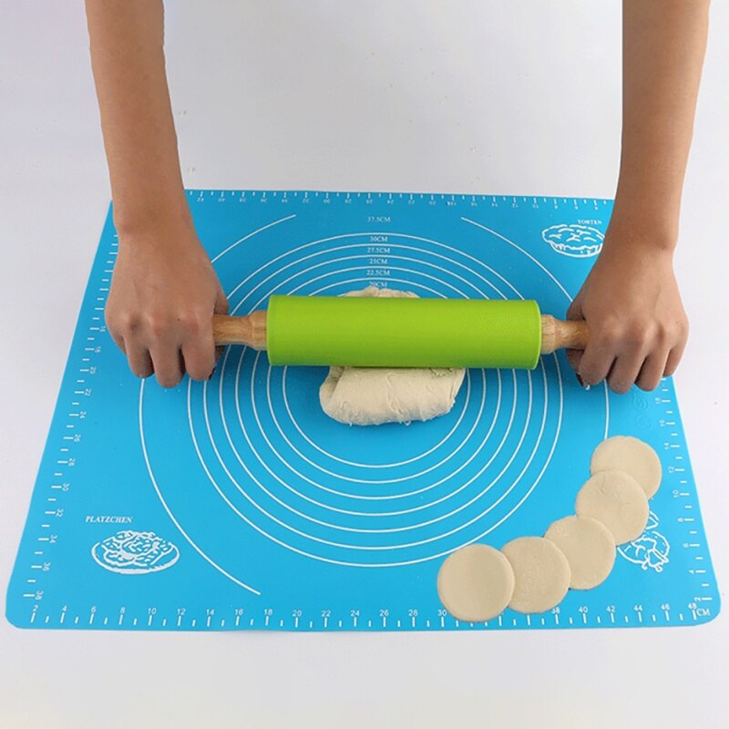3 Sizes Non-Stick Wooden Handle Silicone Rolling P... – Grandado 3 Sizes Non-Stick Wooden Handle Silicone Rolling P... – Grandado