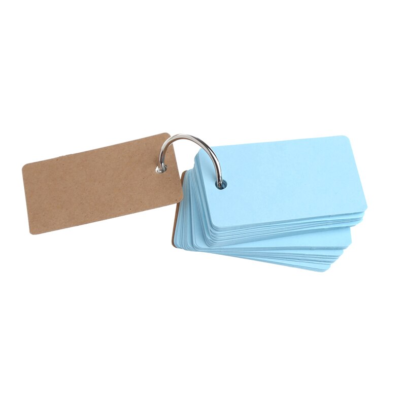 Kraft Paper Binder Ring Easy Flip Flash Cards Stud... – Grandado