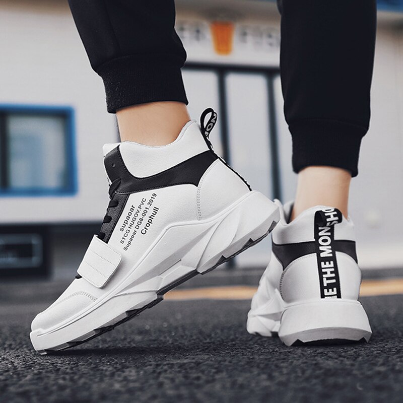 PU Platform shoes men Skateboarding shoes student ... – Grandado