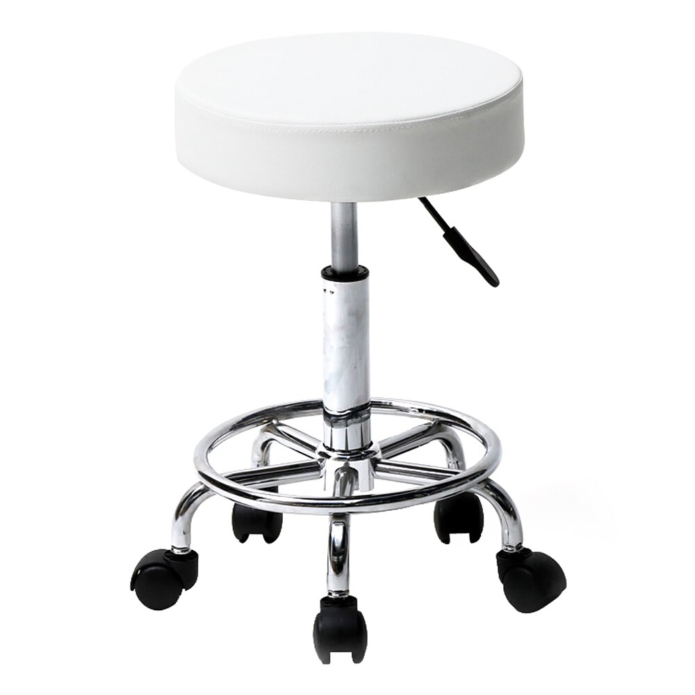 Round Stool Ha Ha Feet Rotation Bar Stool White – Grandado