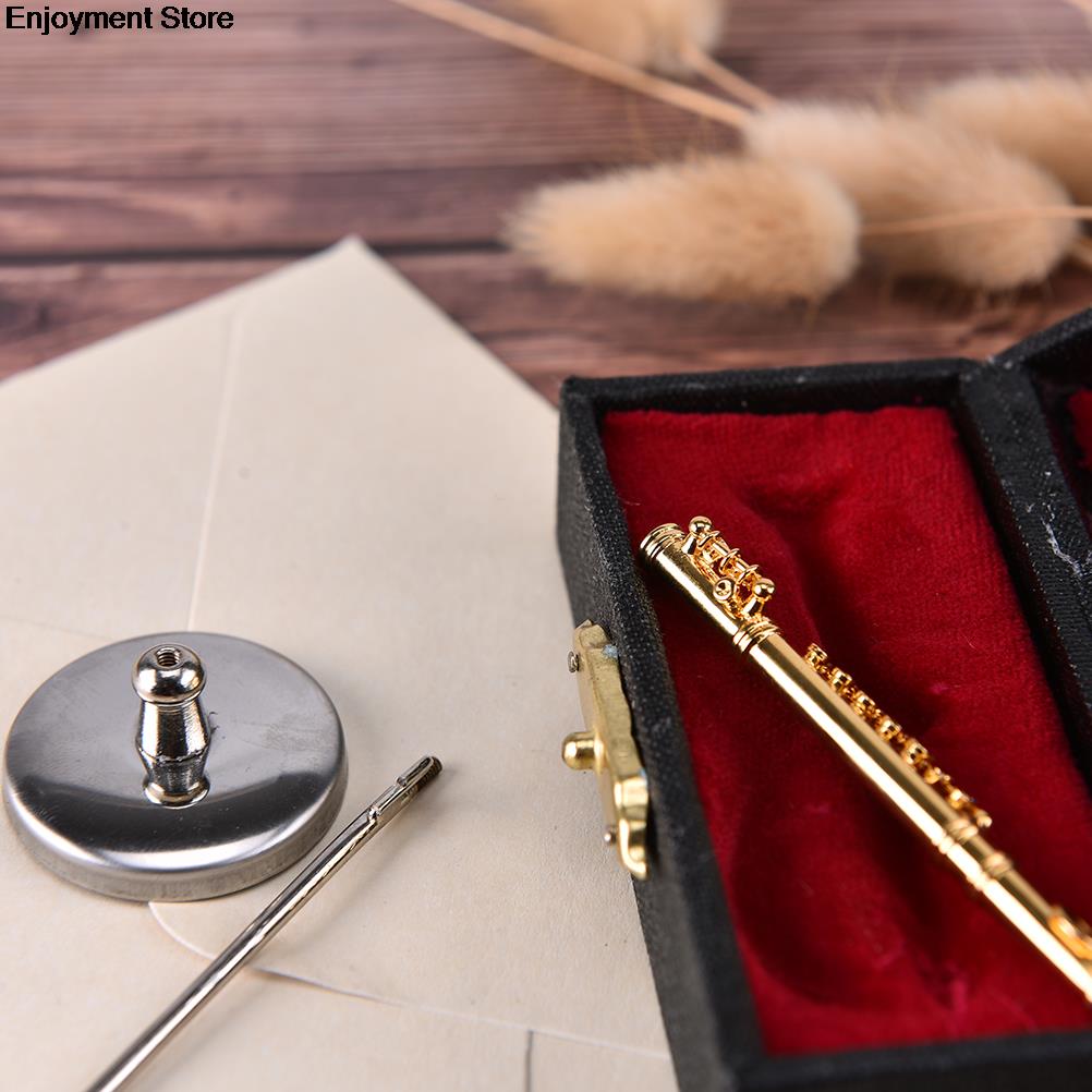 Mini flauta en miniatura con soporte y funda, cole... – Grandado