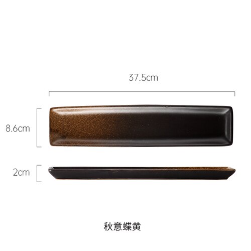 Japanese Style Long Ceramic Plate Sushi Plate Rect... – Grandado