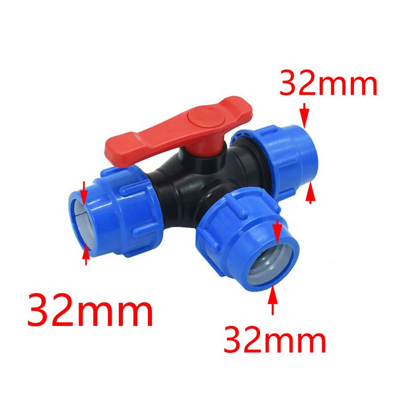 20/25/32/40/50/63mm PE Pipe Tee Quick Connector Va... – Grandado