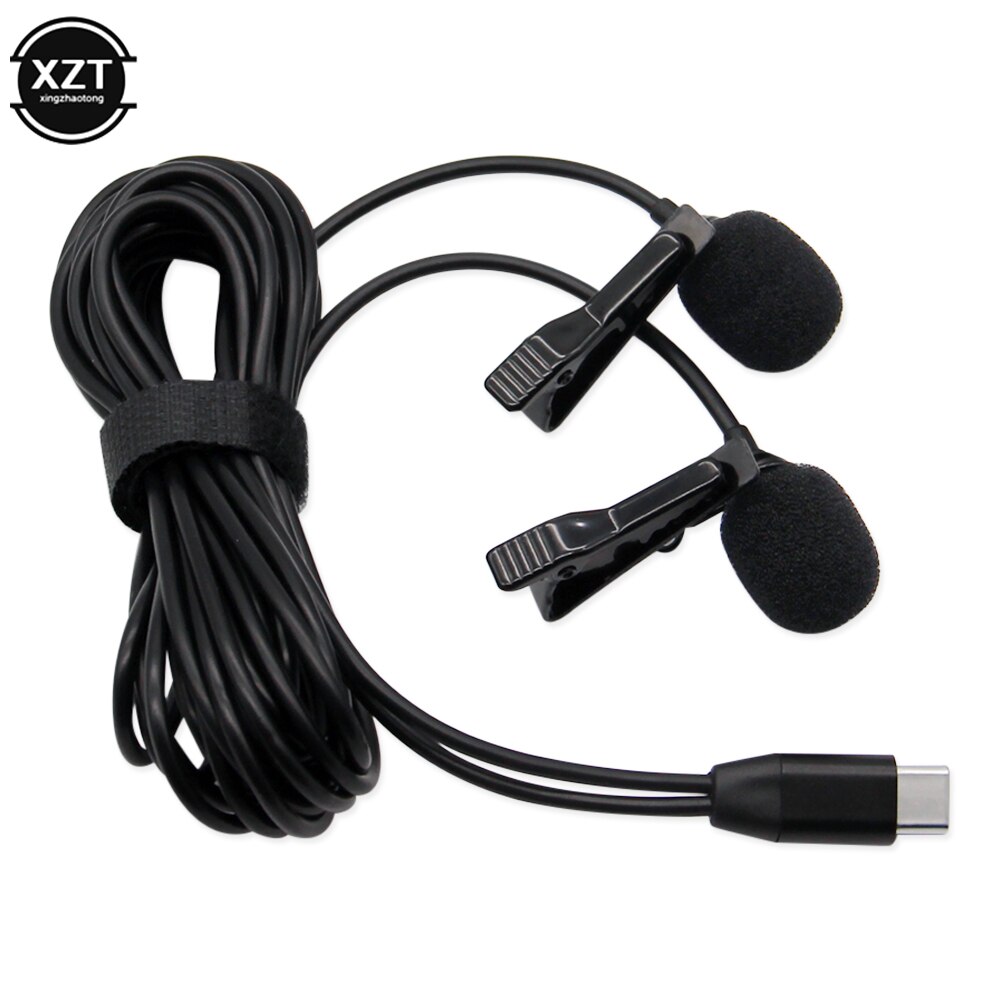 2M Usb Dual-Head Lavalier Revers Microfoon Clip-On... – Vicedeal