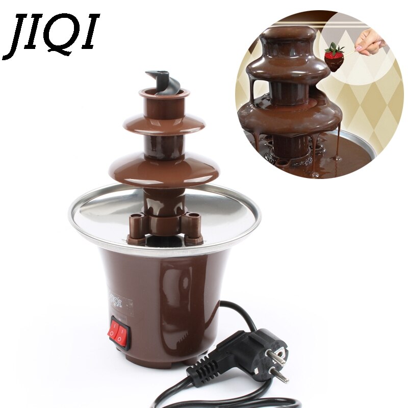 JIQI Mini Chocolate Fountain Three Layers DIY Choc... – Vicedeal