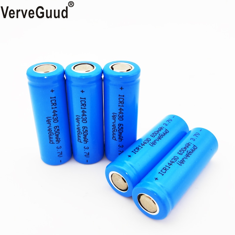 VerveGuud 14430 650mAh ICR14430 Li-Ion Rechargeabl... – Grandado
