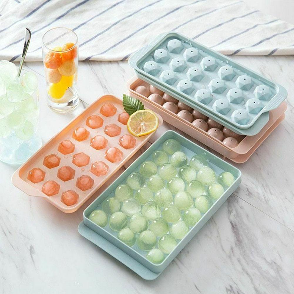Plastic Molds Ice Tray 18/33 Lattice Round Ice Mol... – Grandado